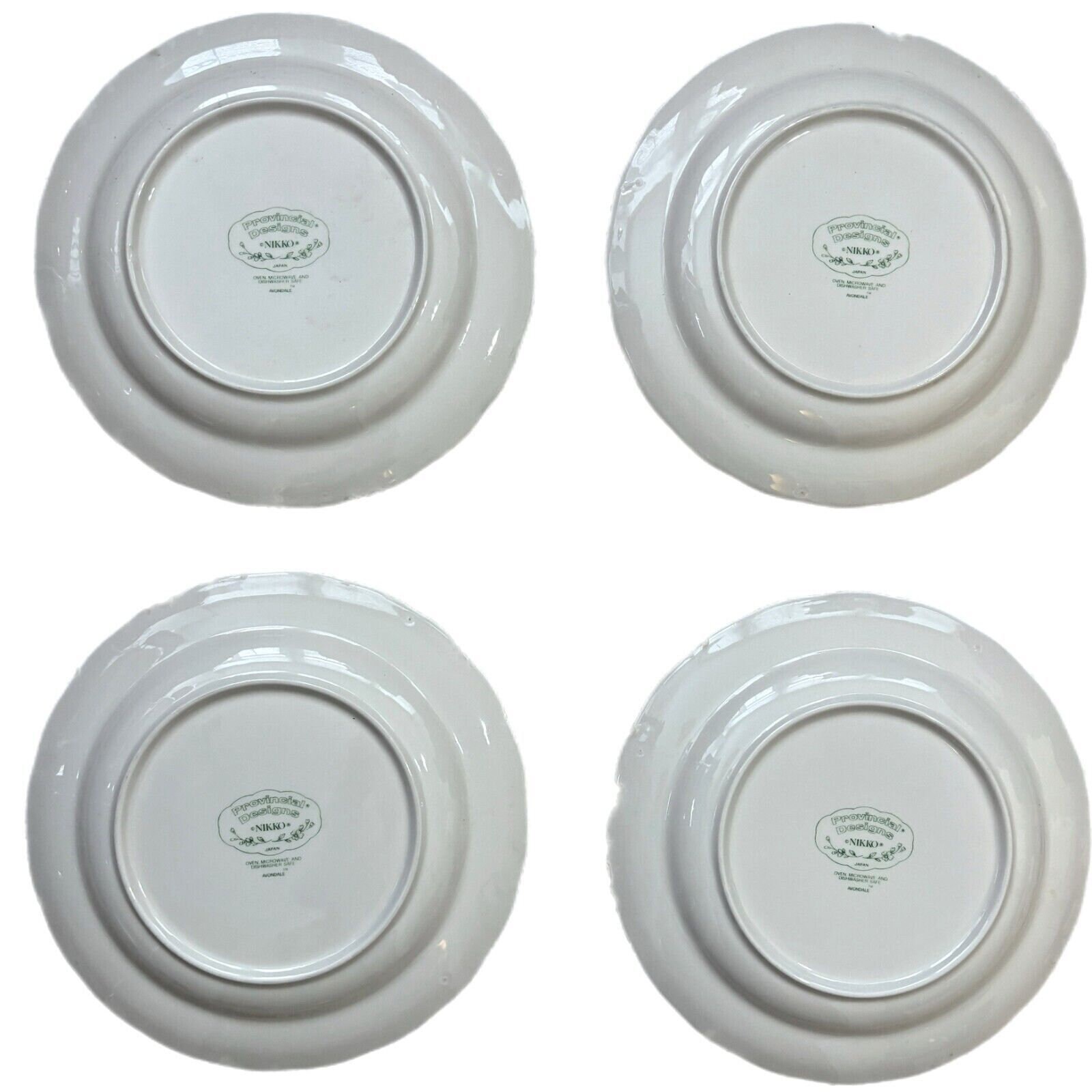 Nikko Provincial Avondale Dinner Plates Set 4 Floral Japan Vintage 10. ...
