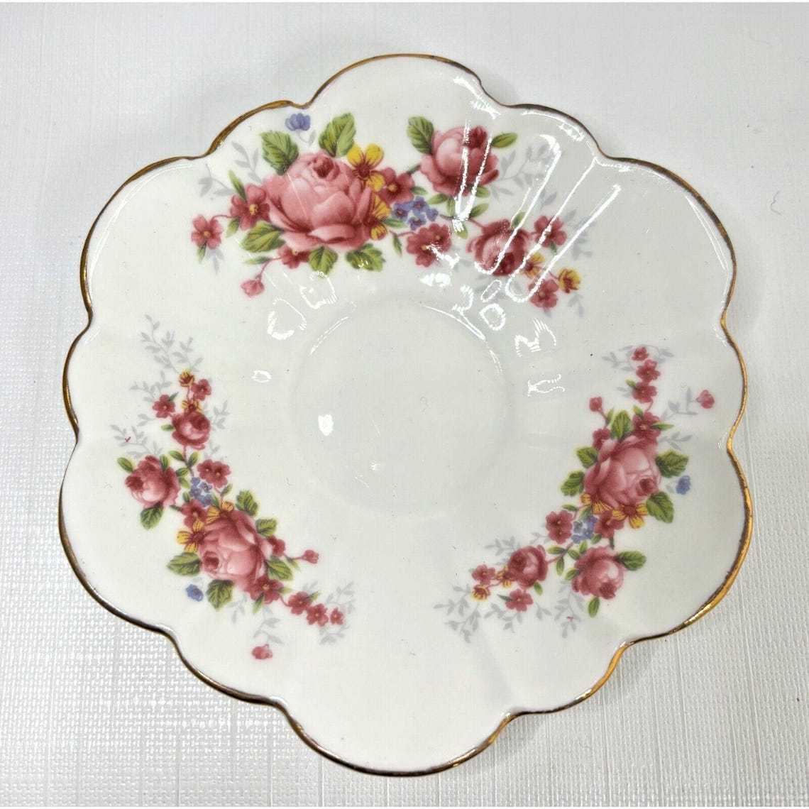 Royal Stuart Roses Teacup Saucer Spencer Stevenson Bone China Made ...