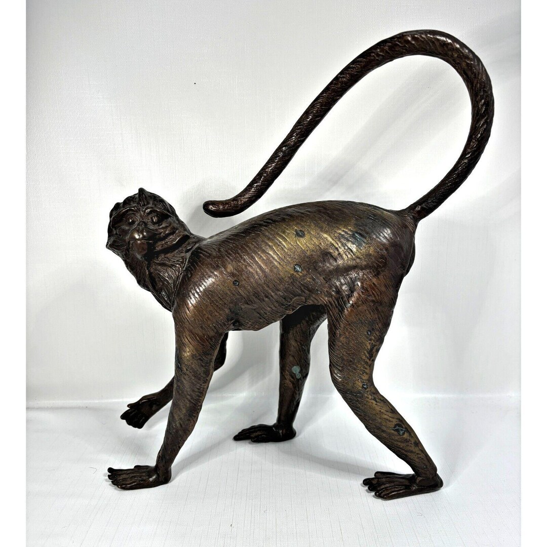 SPI Spider Monkey Figurine Statue Hollow Cast Bronze Sculpture San ...