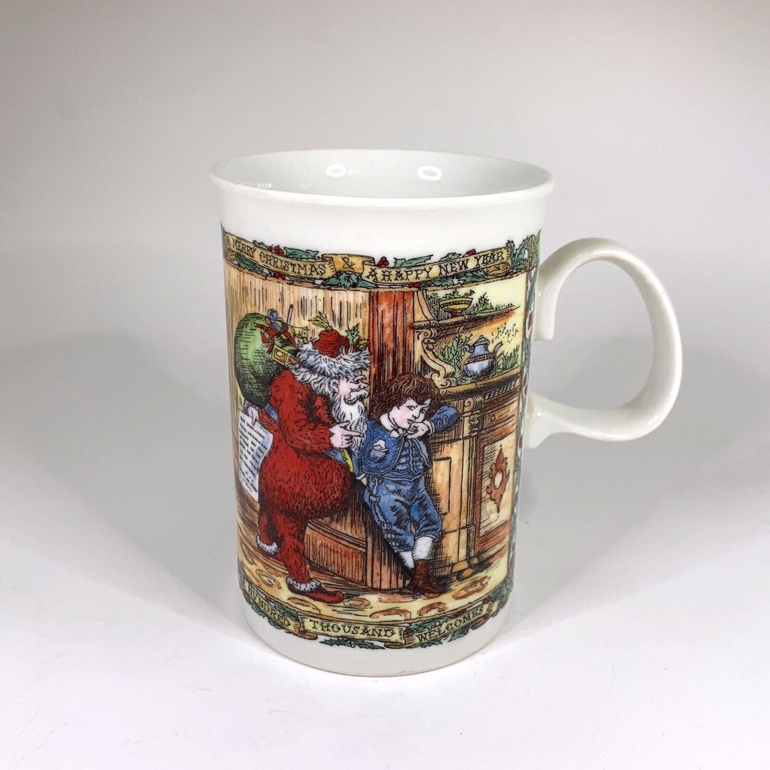 Dunoon Christmas Past Stoneware Mug Cup Made Scotland Holiday Vtg ...