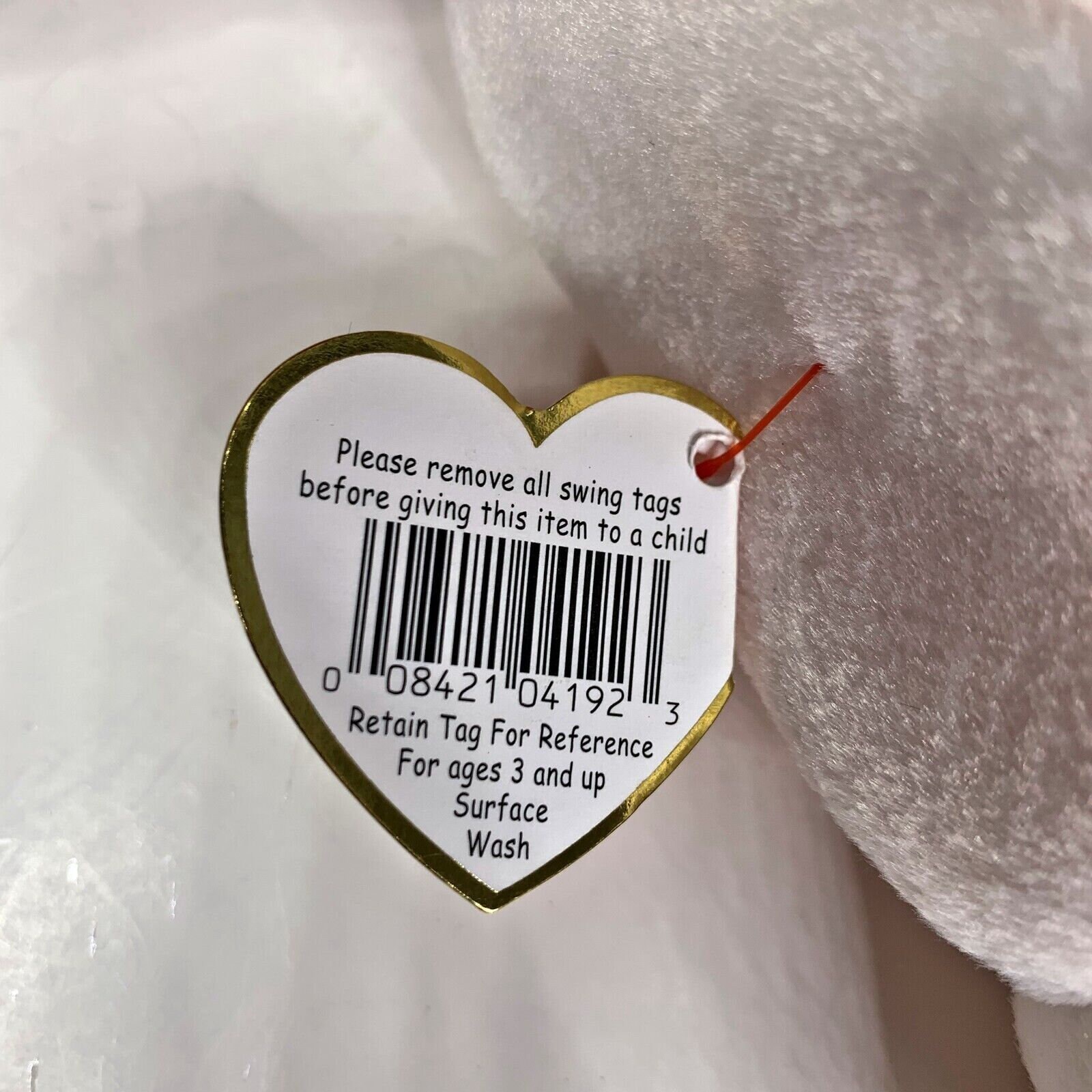 TY Beanie Babies Kuku Cockatoo Bird White Pink 97 Tush Tag 98 Swing Tag ...