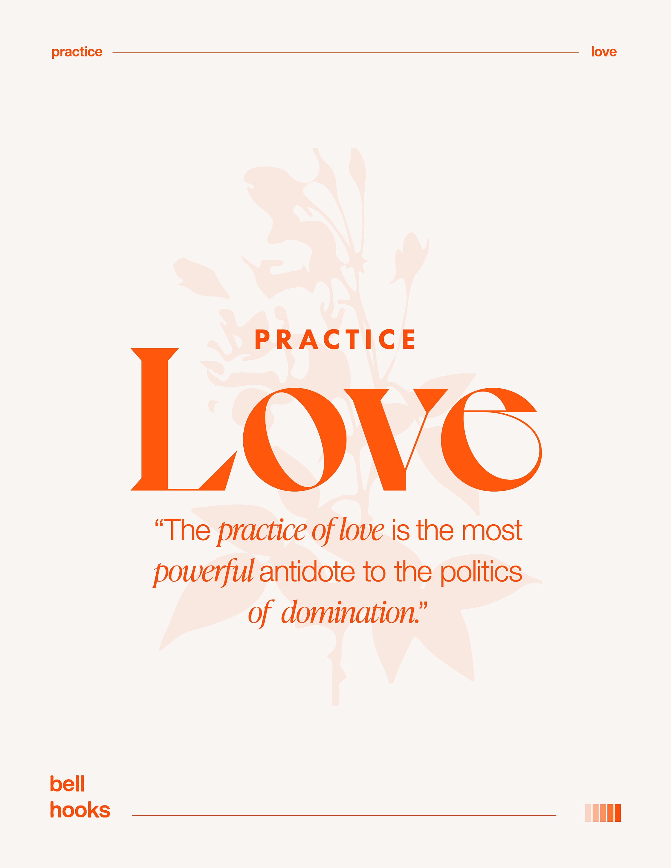 Practice Love - Printable Bell Hooks Typography Design Wall Art ...