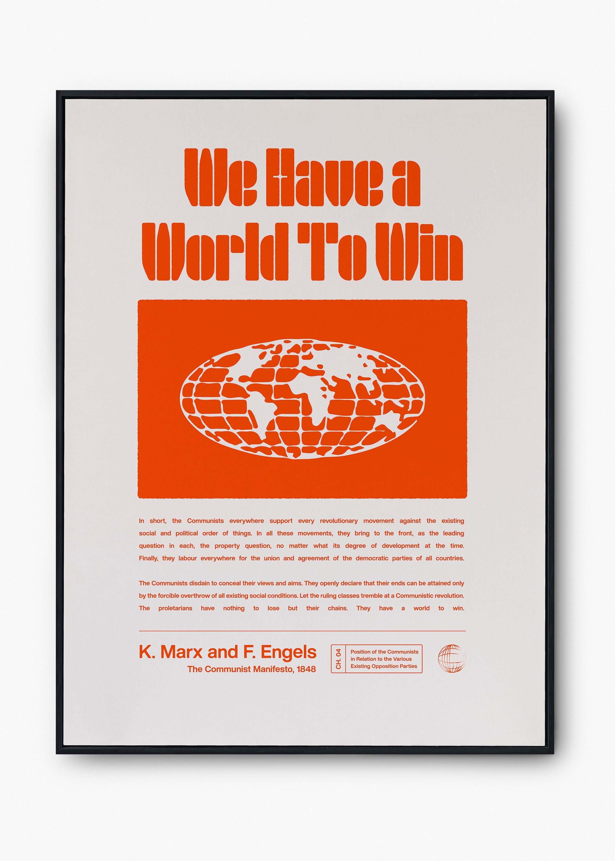 A World to Win - Printable Communist Manifesto Socialist Wall Art Quote ...