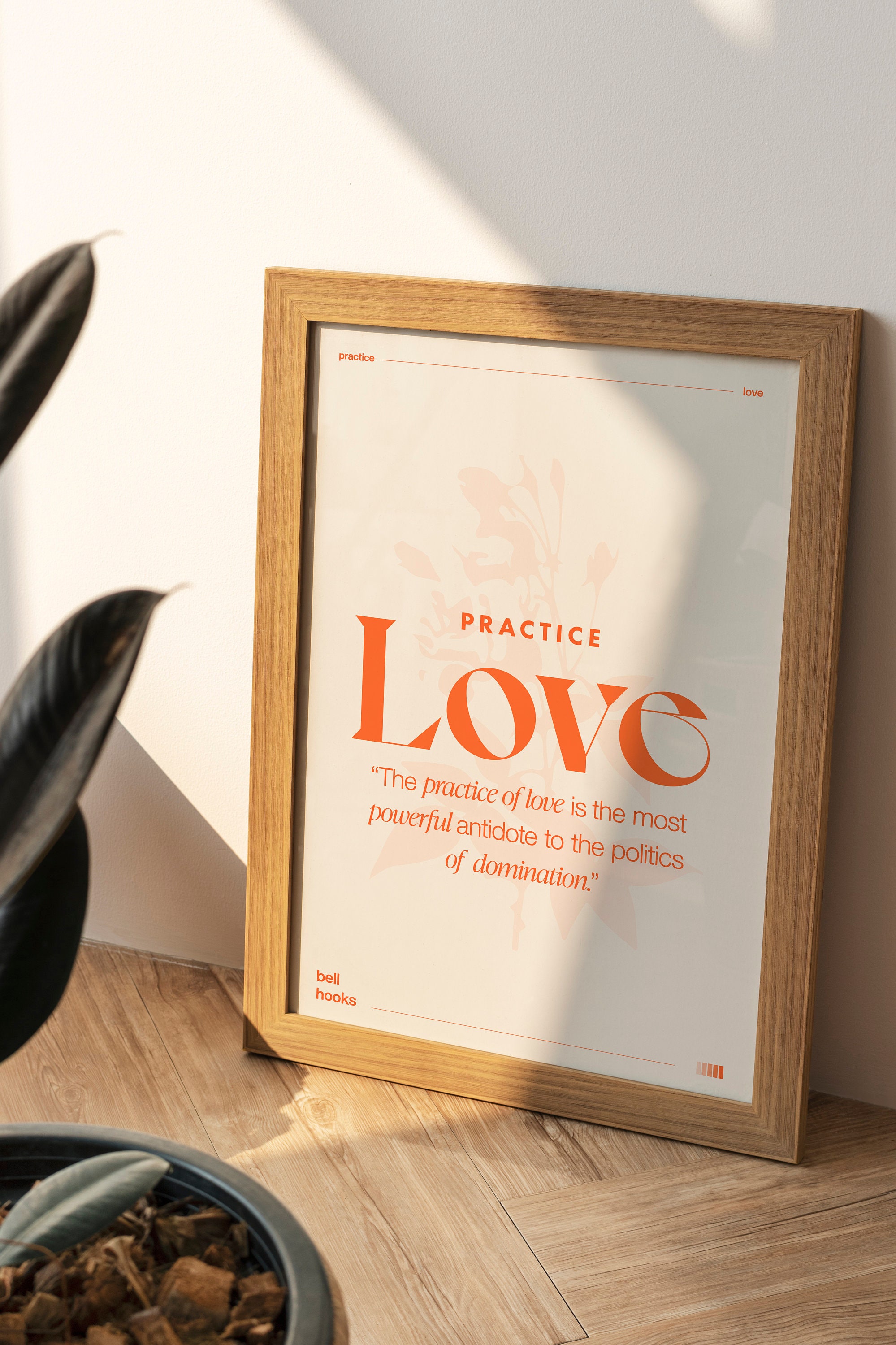 Practice Love - Printable Bell Hooks Typography Design Wall Art ...