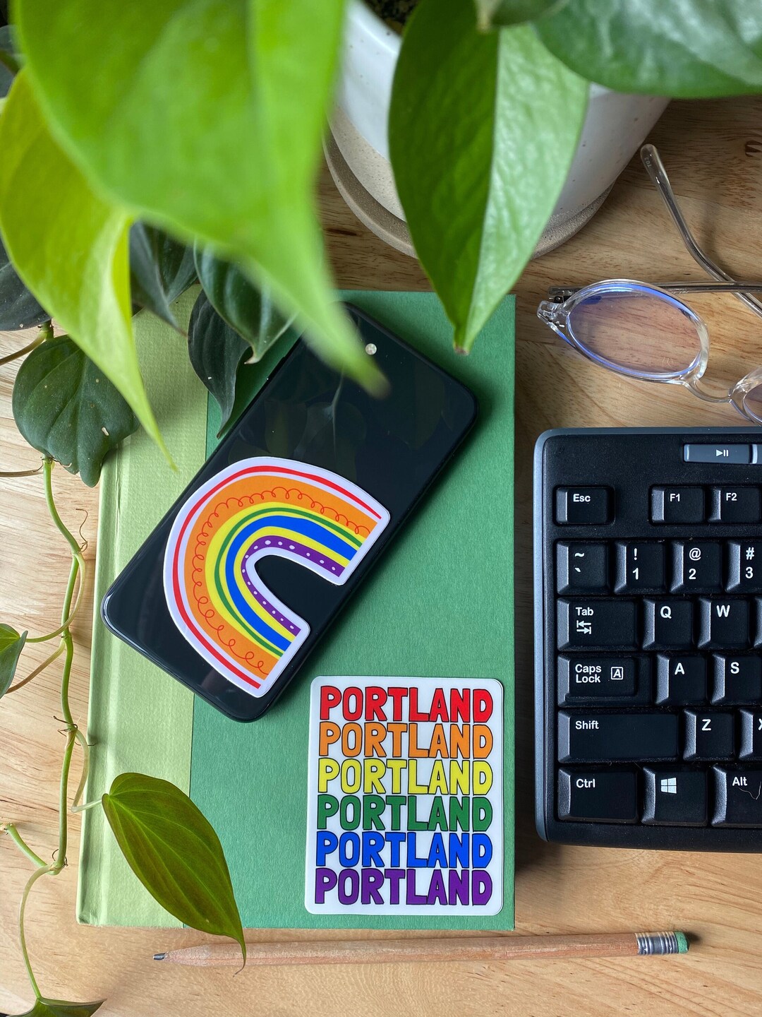 PORTLAND PRIDE STICKER | Pride Portland Rainbow Sticker, Lgbtqia+ ...