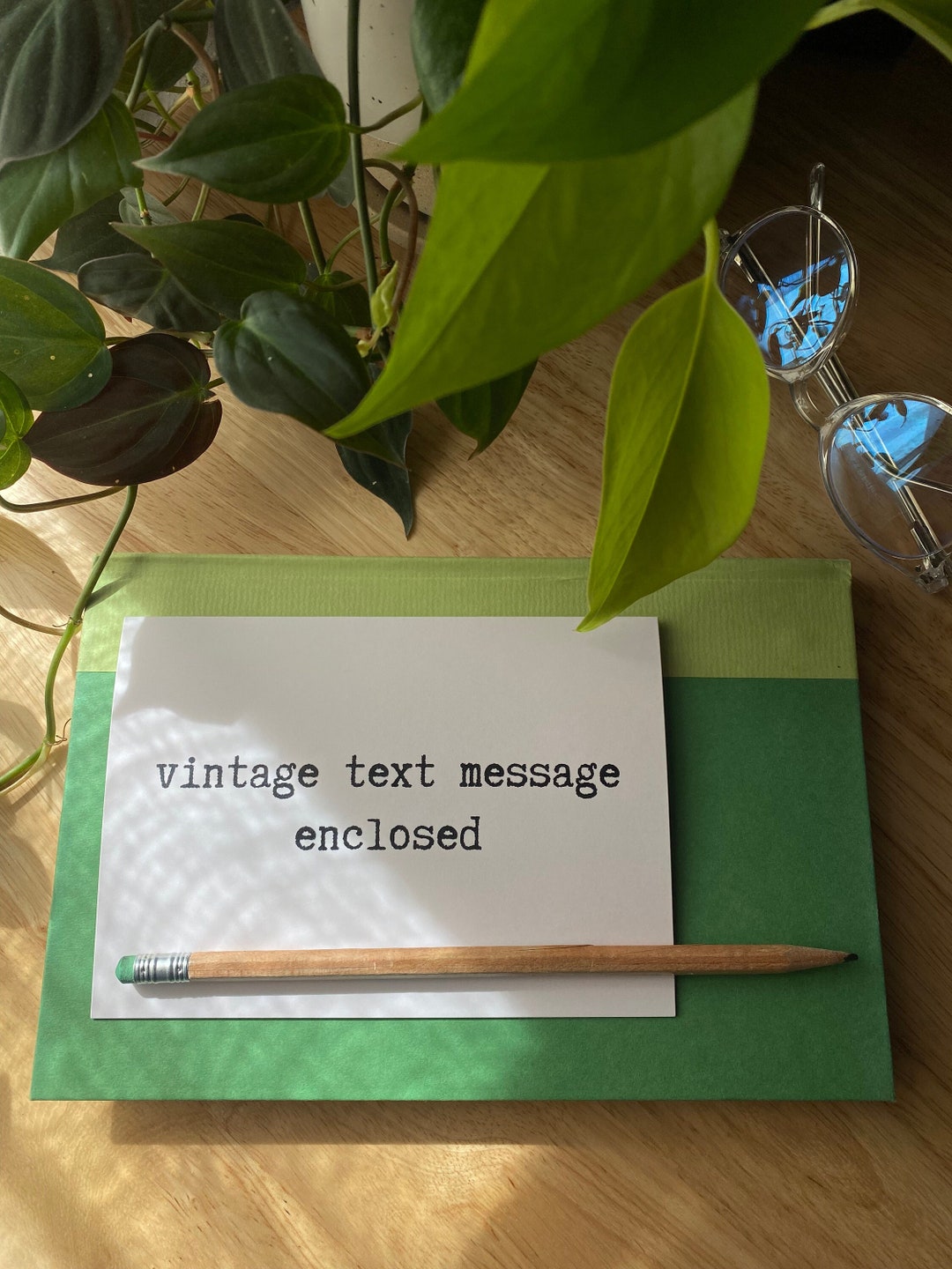 VINTAGE TEXT MESSAGE Funny Greeting Card, Hand Written Letter, Card for ...