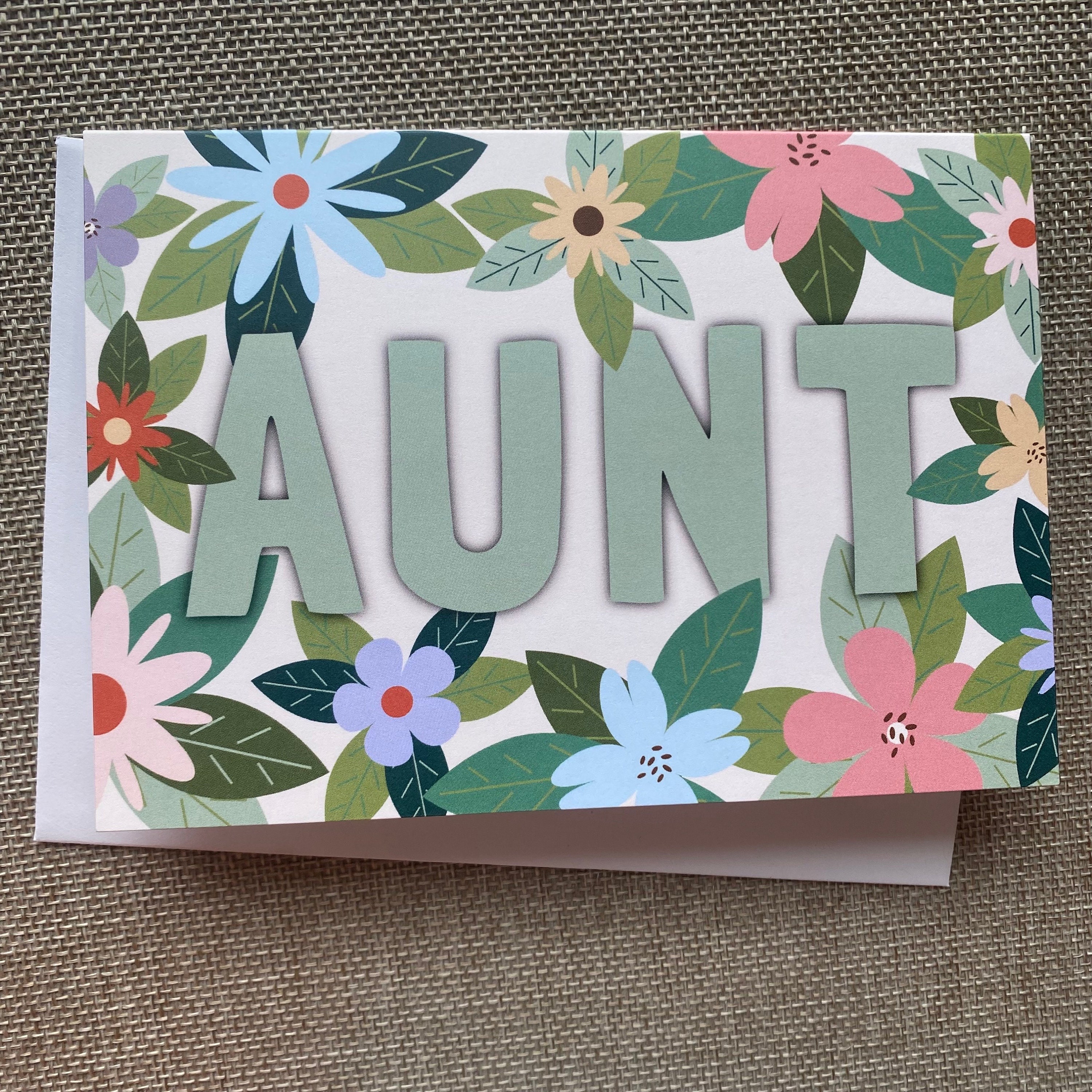 CARD FOR AUNT Aunt Birthday Card, Mother's Day Floral Greeting Card for ...