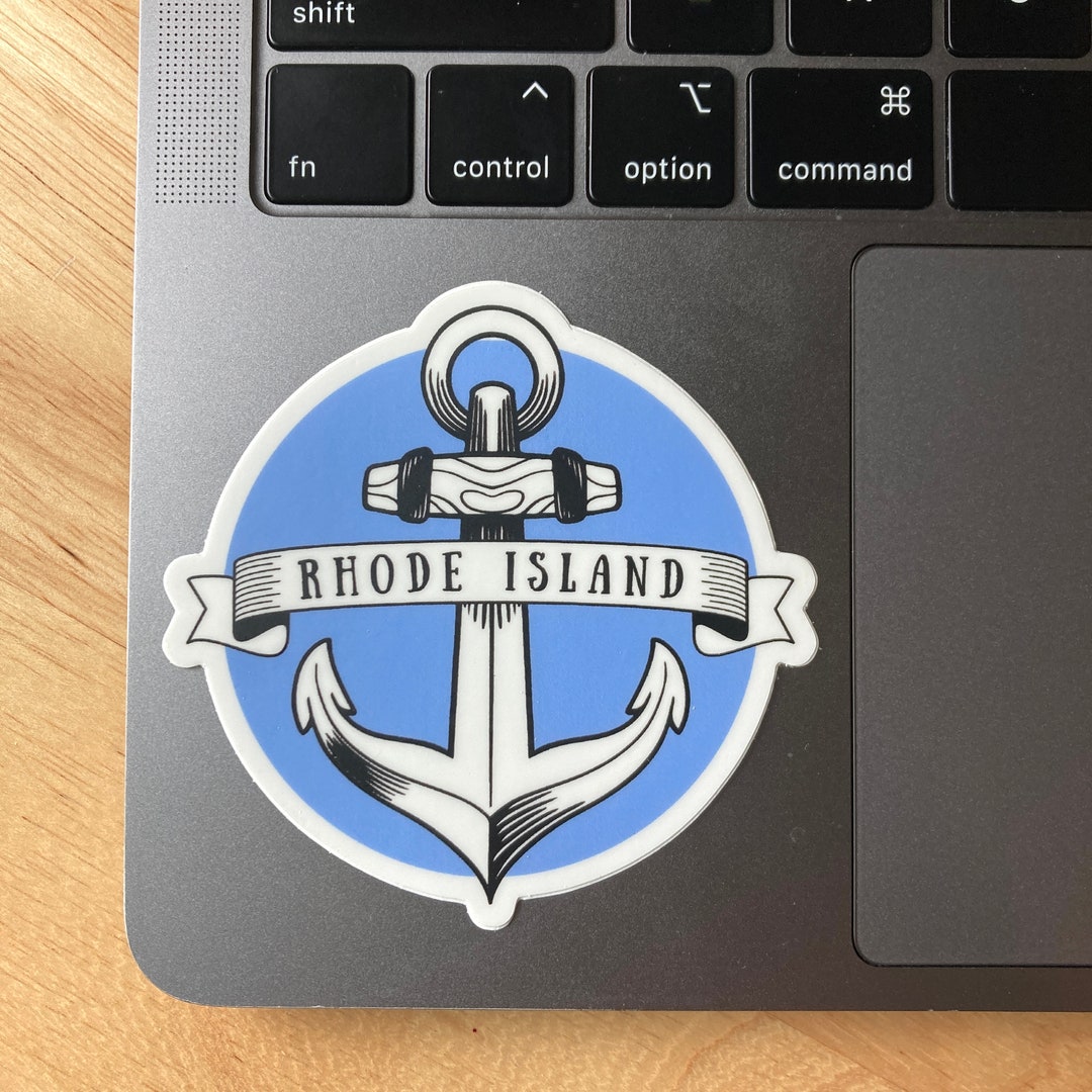 RHODE ISLAND STICKER | Ri Anchor Sticker, Souvenir From Rhode Island ...