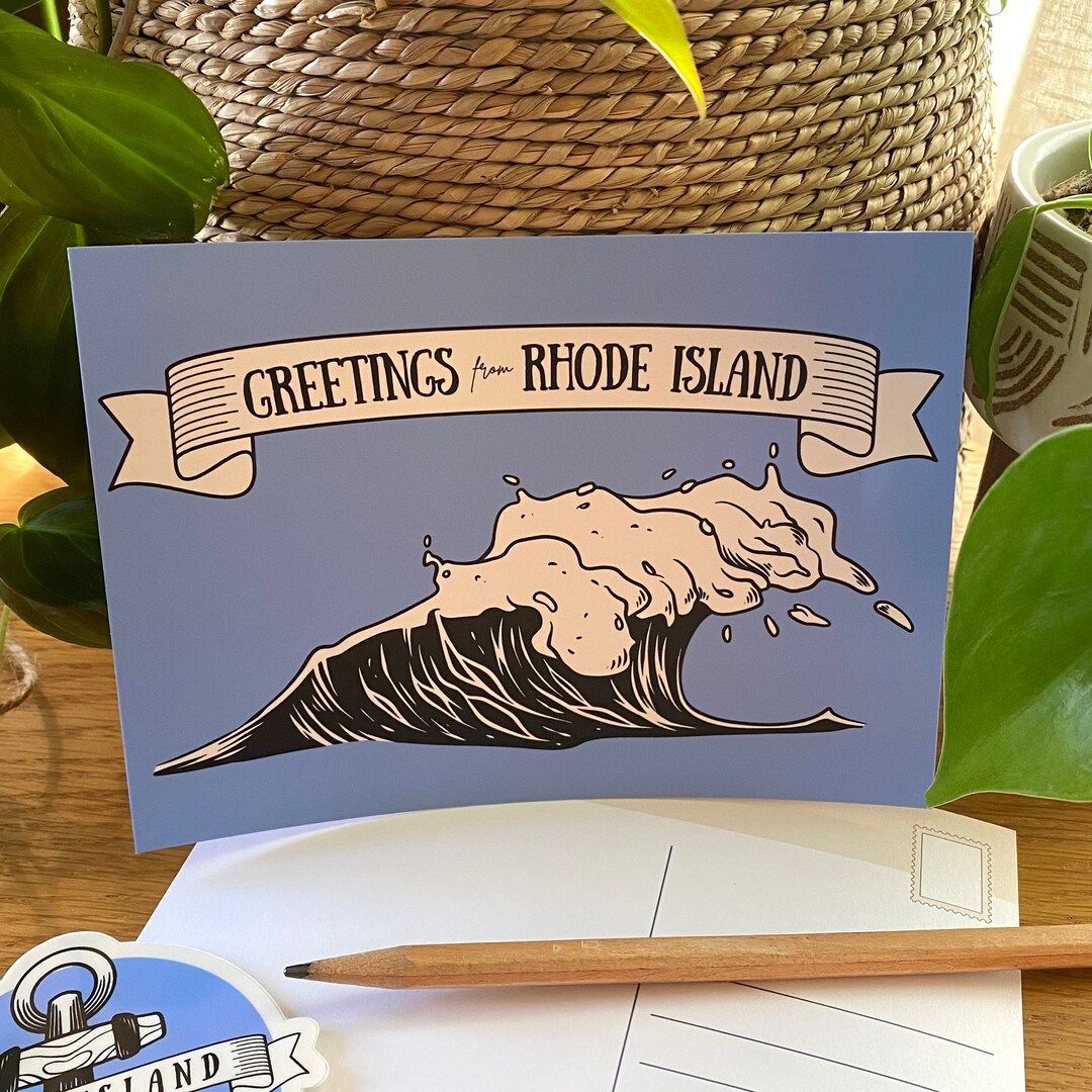 RI WAVE POSTCARD | Rhode Island Wave Postcard, Greetings From Rhode ...
