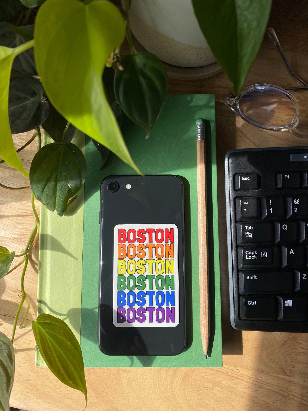 BOSTON PRIDE STICKER | Boston Rainbow, Massachusetts Pride Sticker for ...