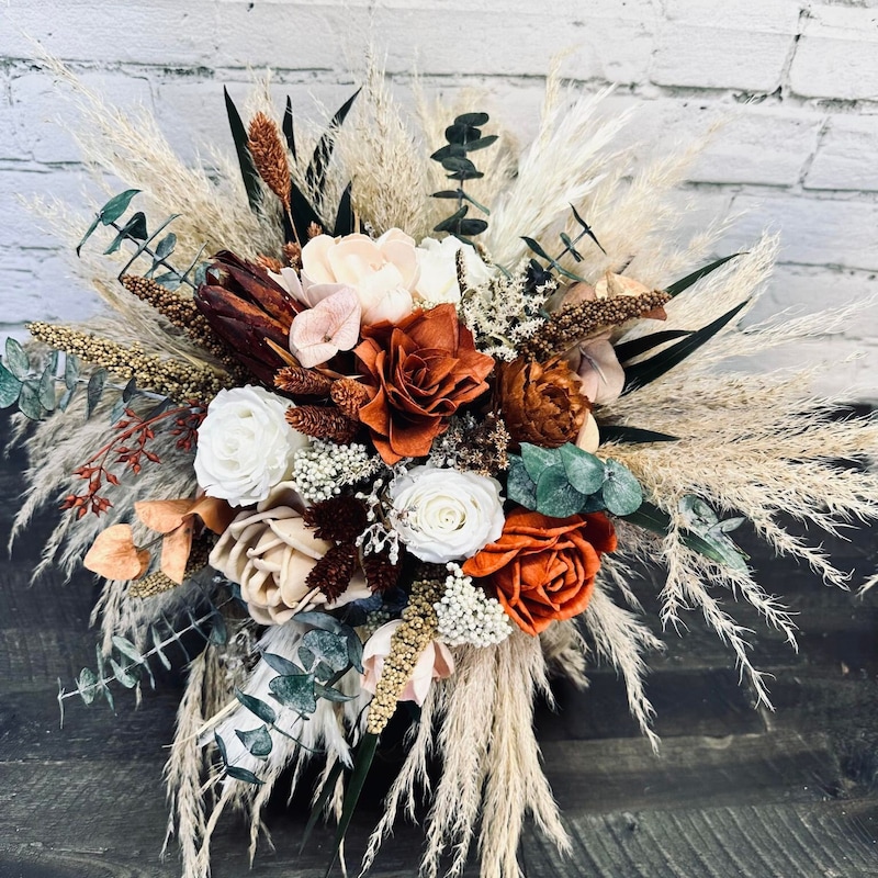 Rust Bridal Bouquet - Etsy
