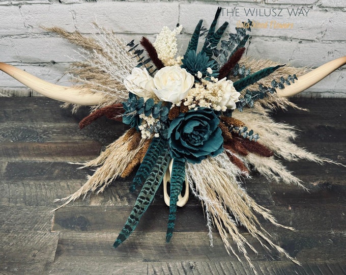 LONGHORN SKULL DECOR: Longhorn Skull Decor/ Sola Wood Flowers/ Wedding ...