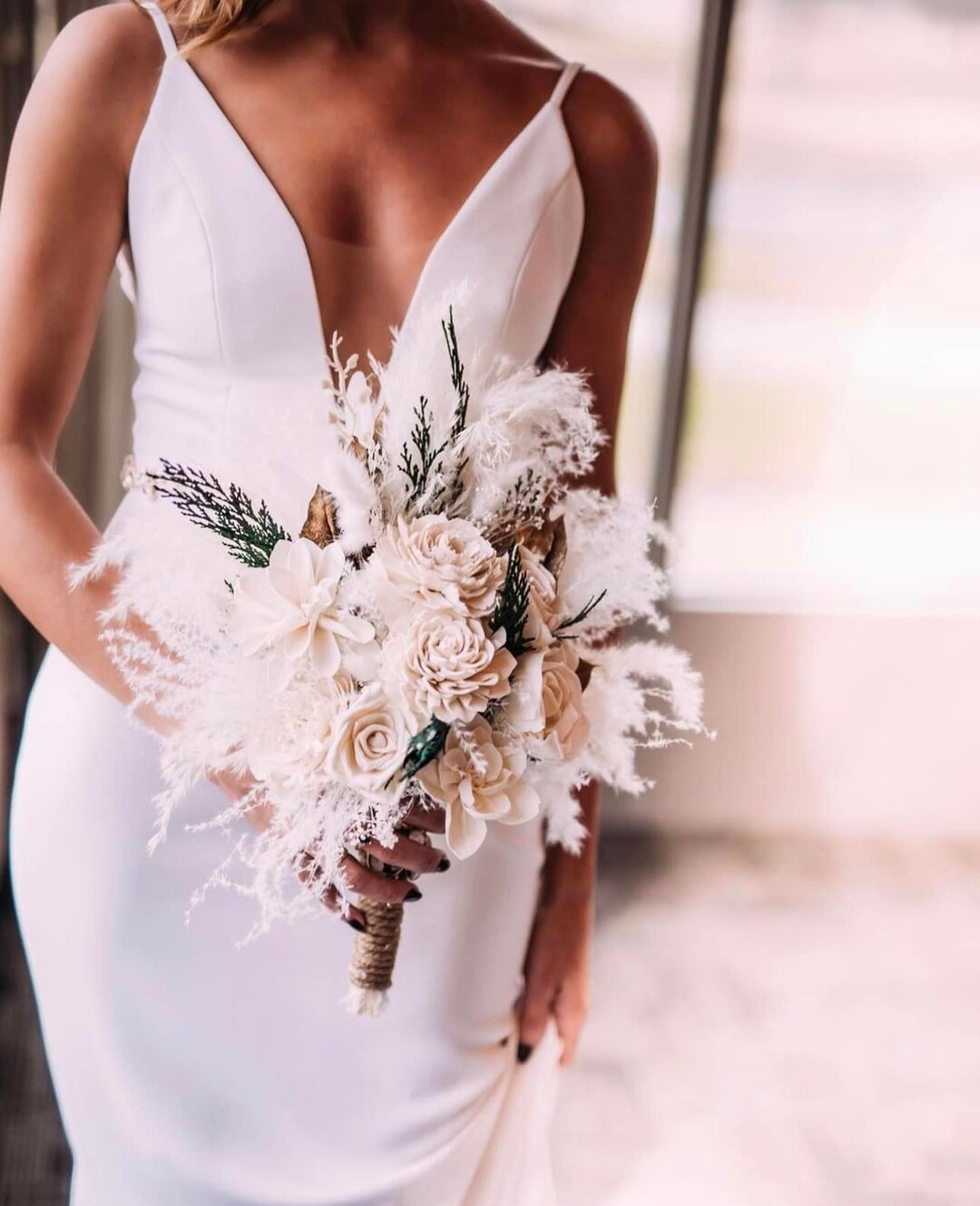 GOLDEN GEM: Boho/ Ivory/ Neutrals/ Gold/ Sola Wood/ Pampas/ Wedding ...