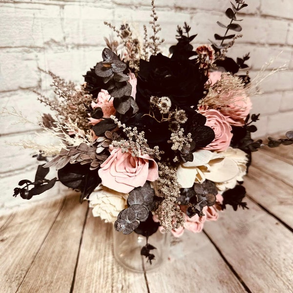 Black Wedding Bouquet - Etsy
