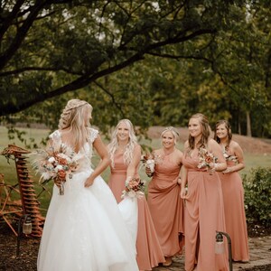 SPICED SUNSET: Rustic Boho /blush/burnt Orange/ivory/rust/ Sola Wood ...