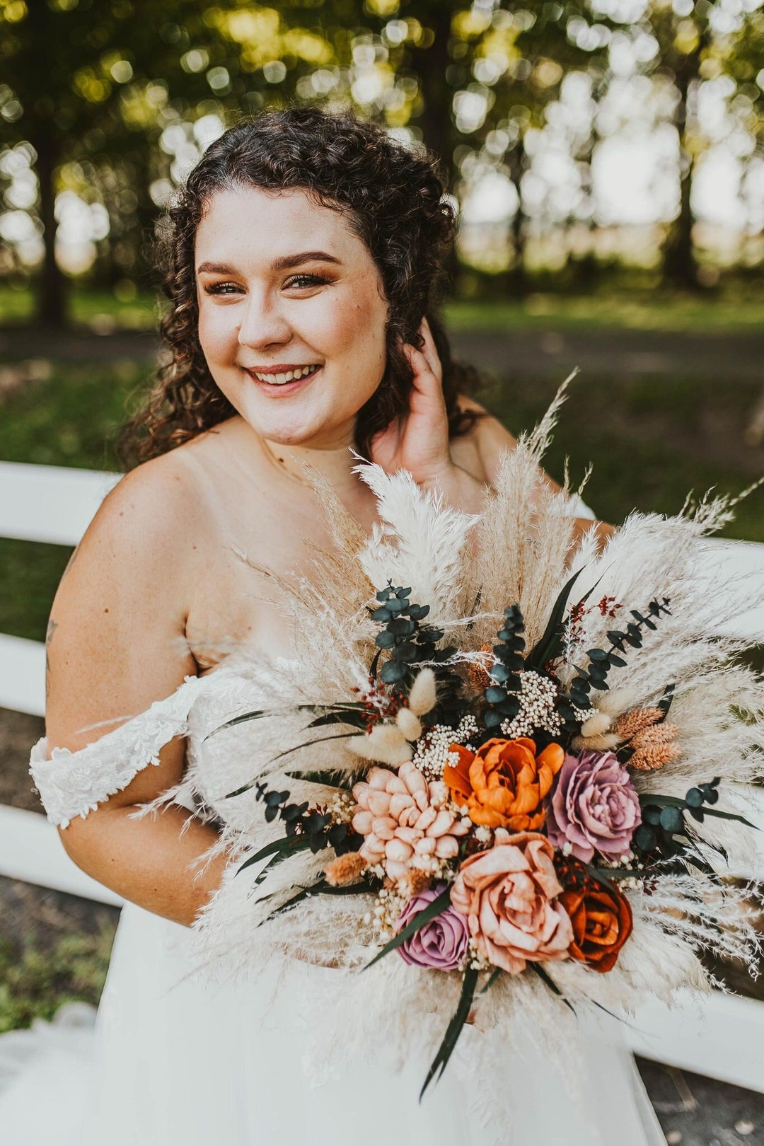RUSTIC LOVE: Rustic Boho/ Dusty Pink/ Terracotta/ Ivory/ Wood Flowers ...