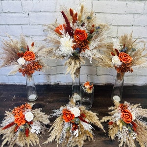 SPICED SEPTEMBER: Rustic Boho / Burnt Orange/ivory/ Wood Flowers ...
