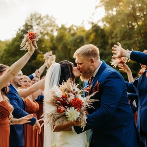 SPICED SEPTEMBER: Rustic Boho / Burnt Orange/ivory/ Wood Flowers ...