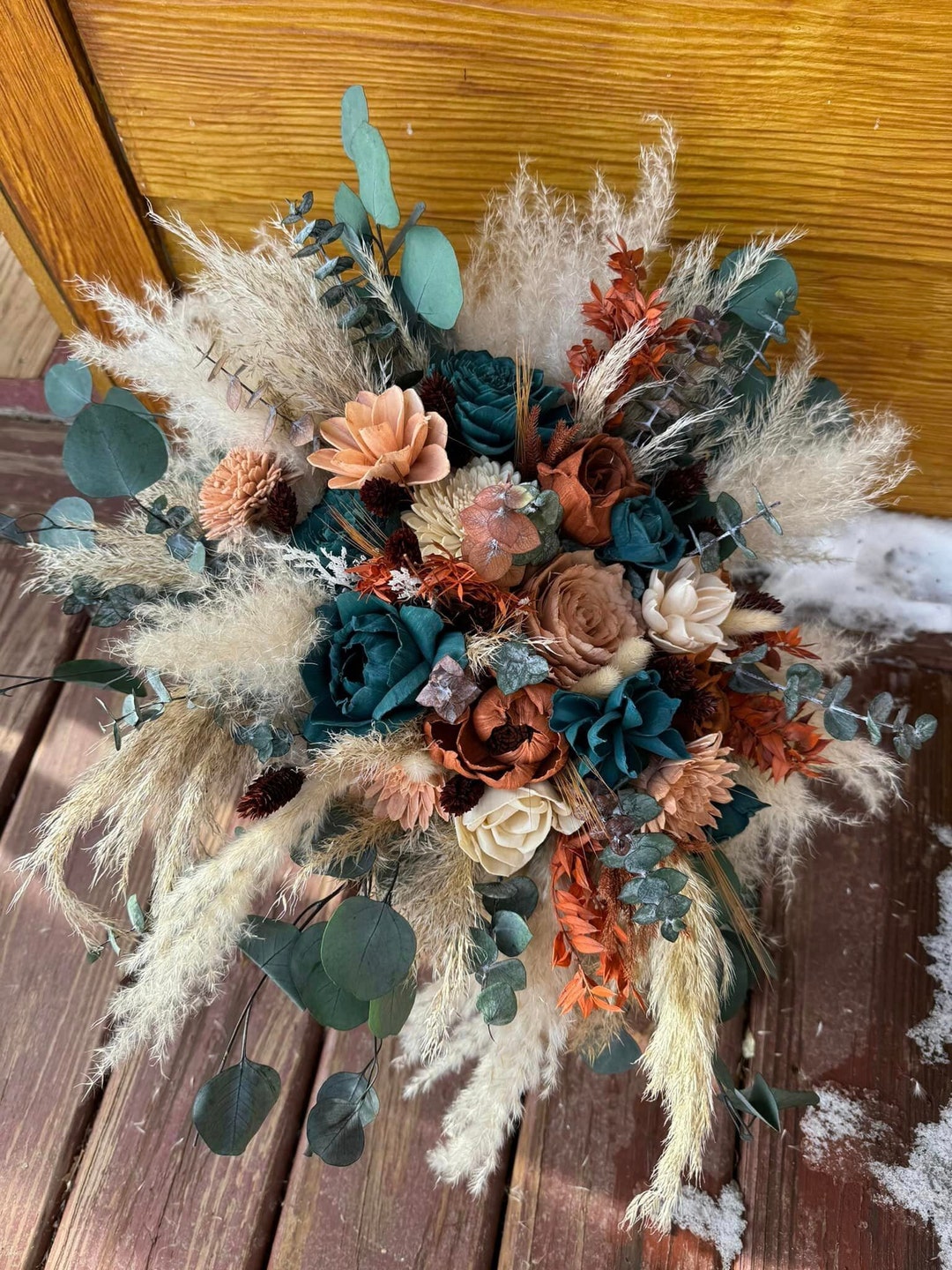 HEART OF TEAL: Rustic/ Boho/ Terracotta/ Teal/ Ivory/ Rust/ Wood ...