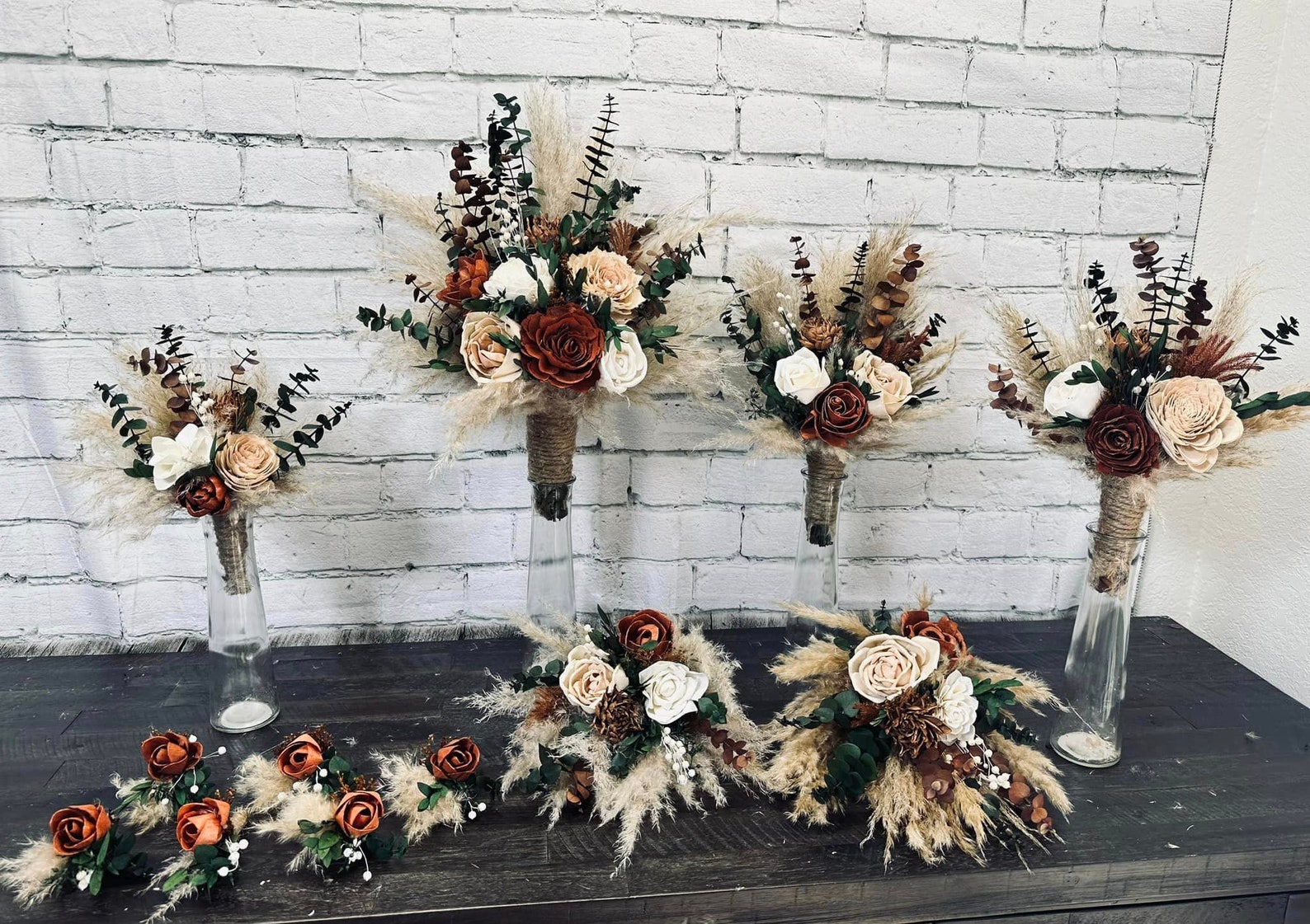 TOASTED MARSHMALLOW: Rustic Boho / Terracotta/ivory / Wood Flowers ...