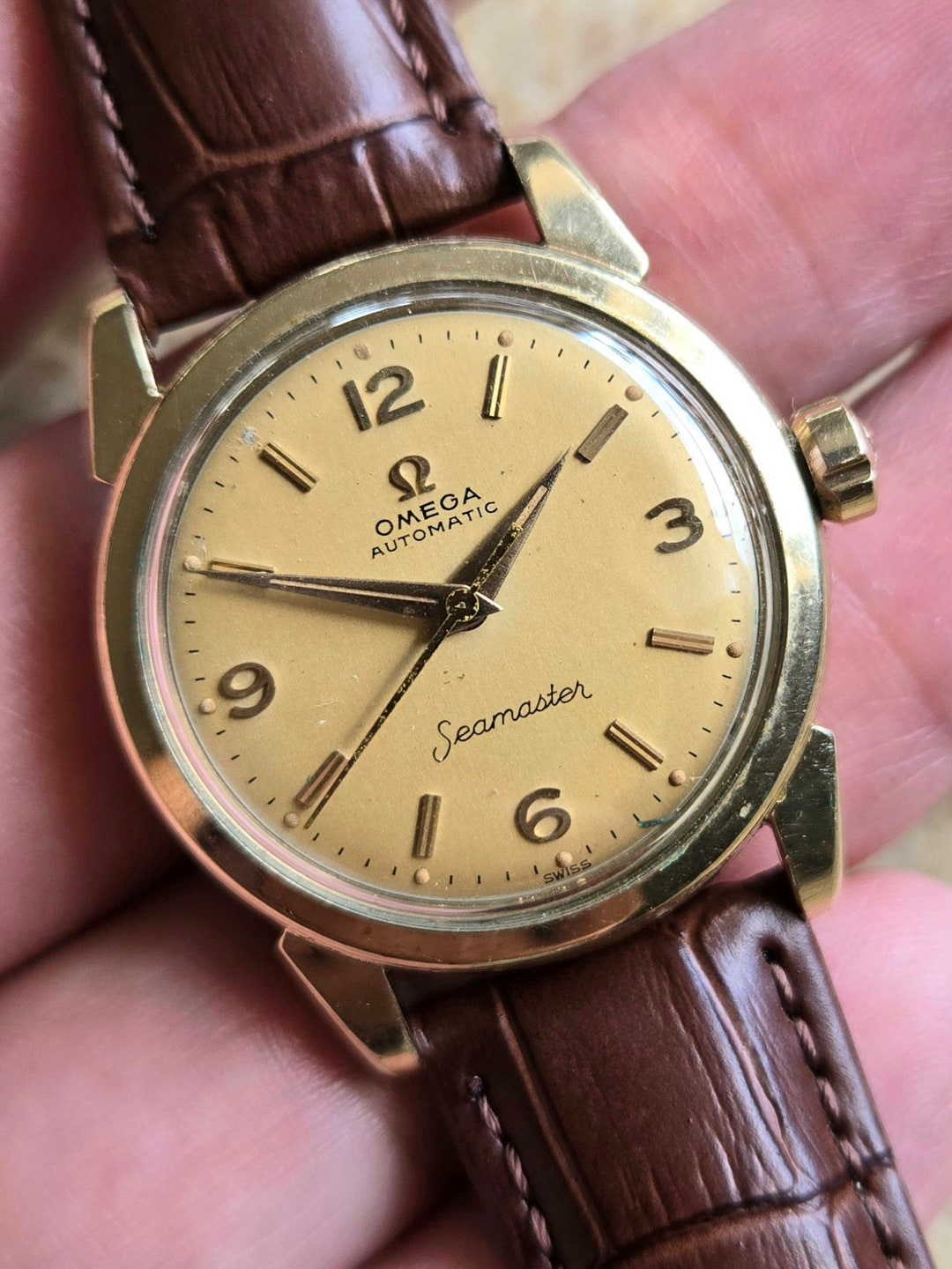 Vintage Omega Seamaster Automatic Cal 470 14k Gold Filled Case Mens ...