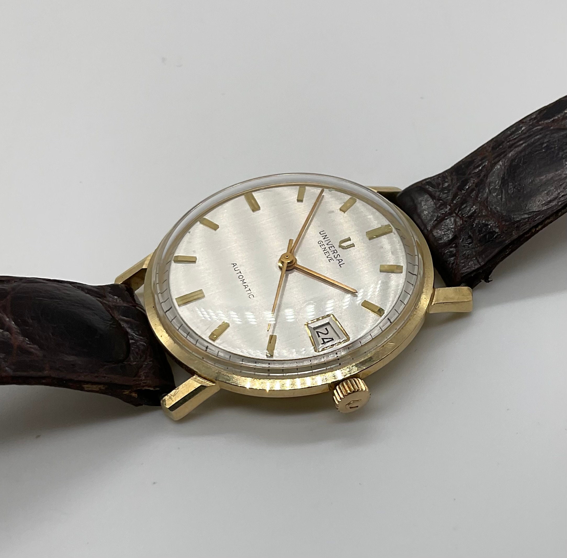 Vintage Universal Geneve Automatic 14K Solid Gold Swiss Men's Wrist ...