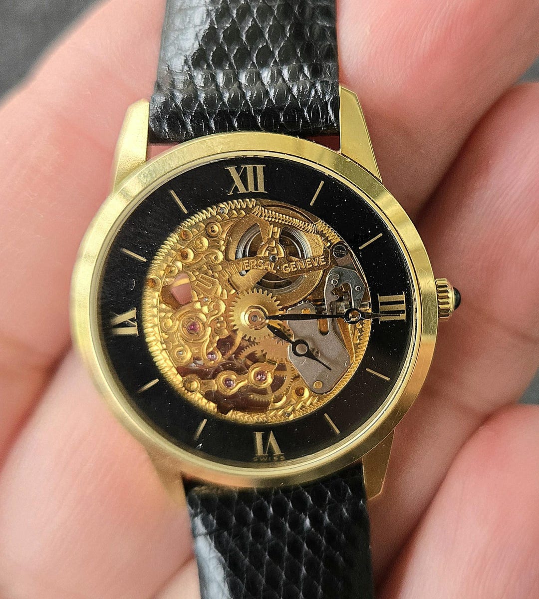 Vintage Universal Geneve 18k Gold Museum Horology Skeleton Watch - Etsy