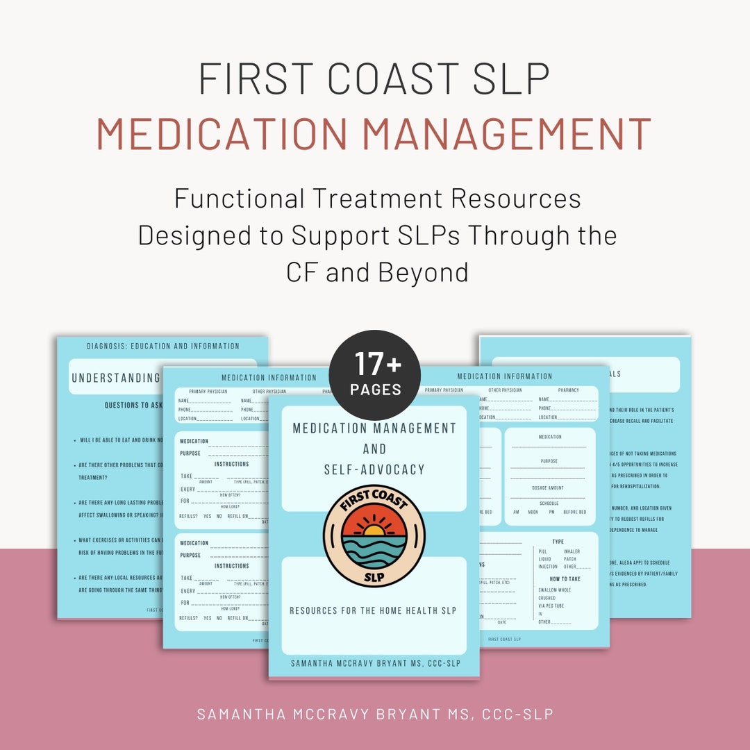 Medication Management Treatment Resource Materials for Slps in Home ...