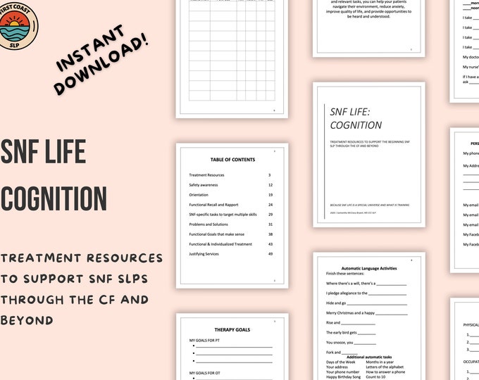 SNF SLP: Cognition - Etsy