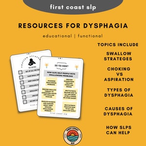 SLP Resources for Dysphagia, Safe Swallow Strategies, and Education for ...