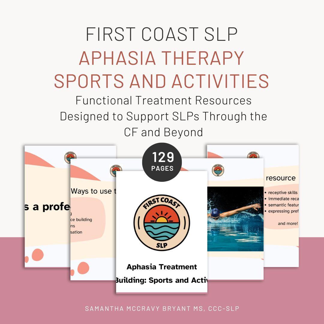 Aphasia Treatment | Sports and Activities | Speech Therapy Printable ...