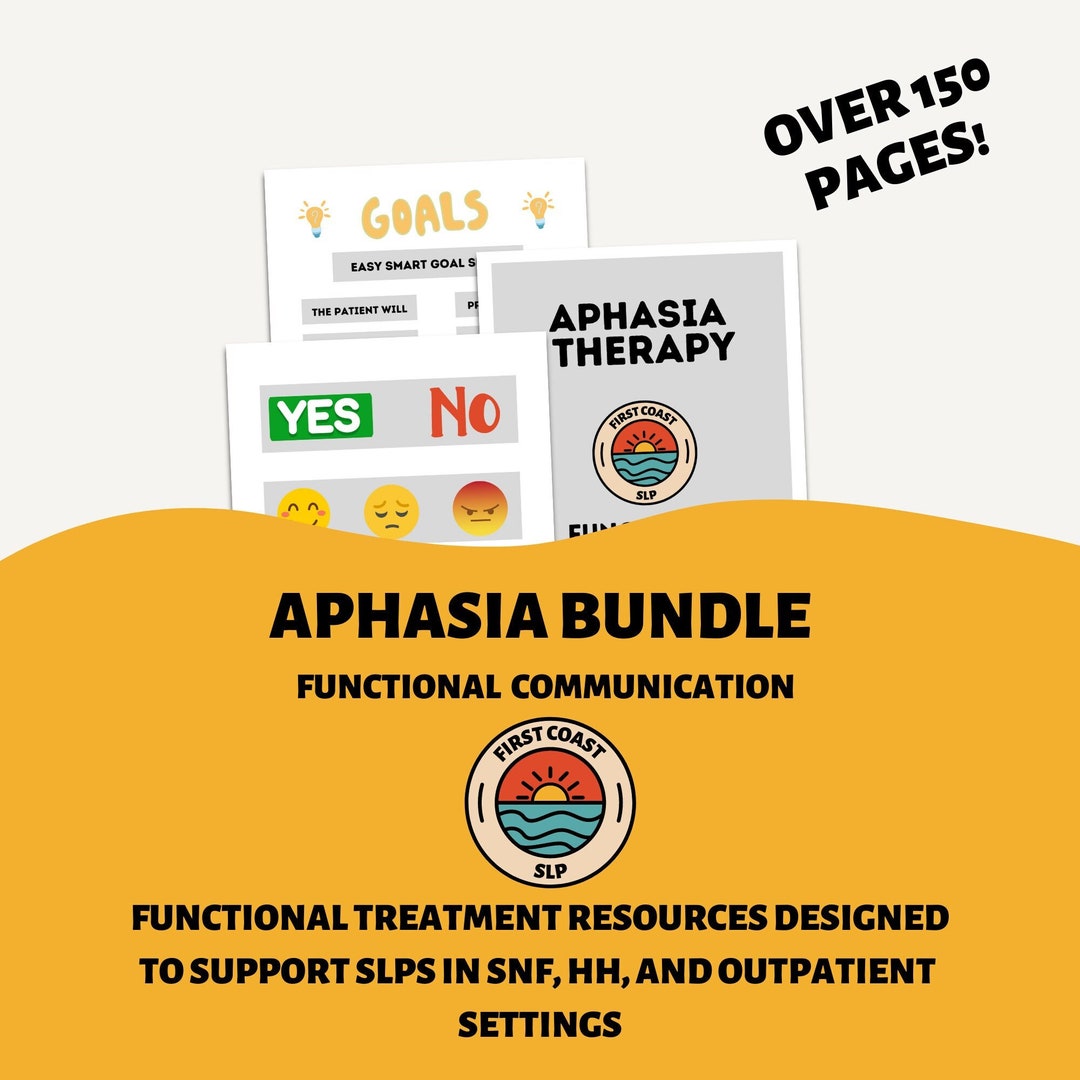 Aphasia Treatment Bundle Resource for Slps Treating Adults in the SNF ...