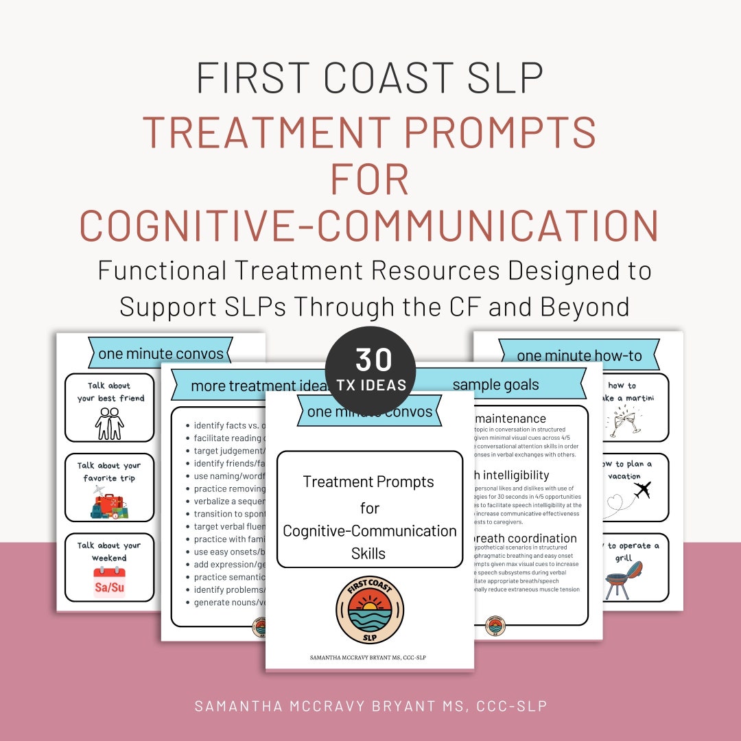 SLP Cognitive Communication Treatment Prompts (PDF) - Etsy