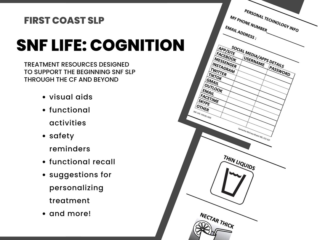 SNF SLP: Cognition - Etsy