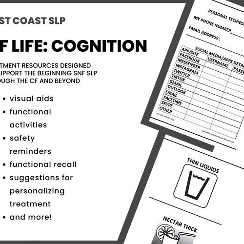 SNF SLP: Visual Aids - Etsy