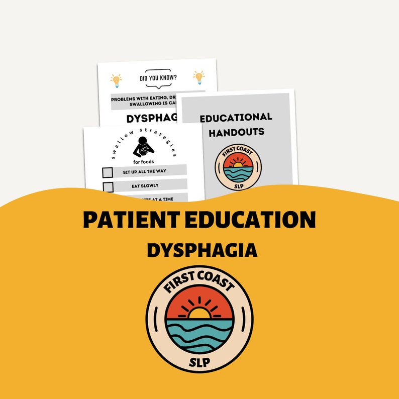SLP Resources for Dysphagia, Safe Swallow Strategies, and Education for ...