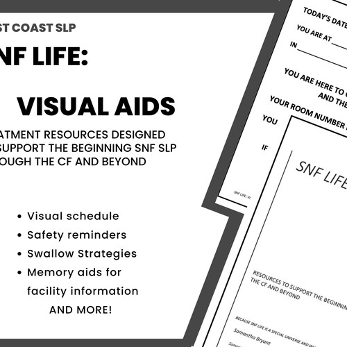 SNF SLP: Visual Aids - Etsy