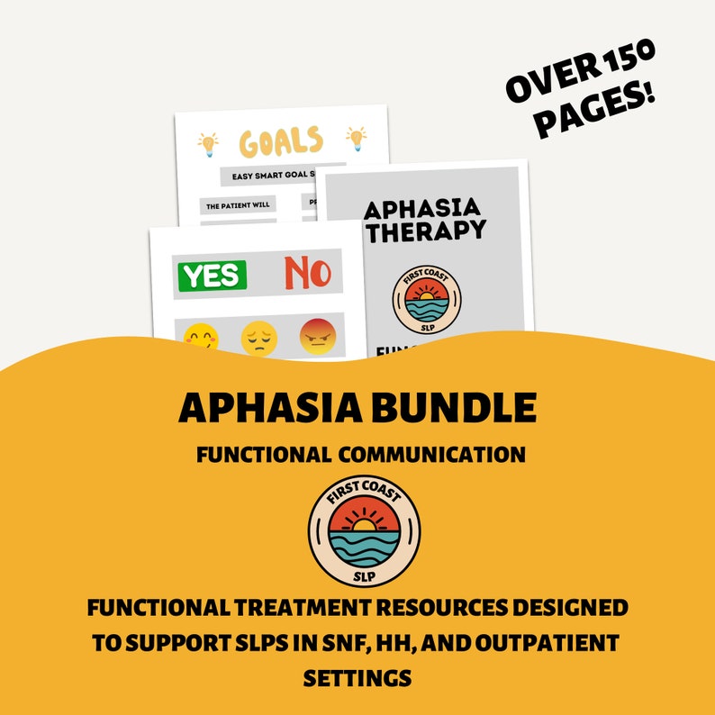 Aphasia Speech Therapy Treatment Resource Bundle for - Etsy