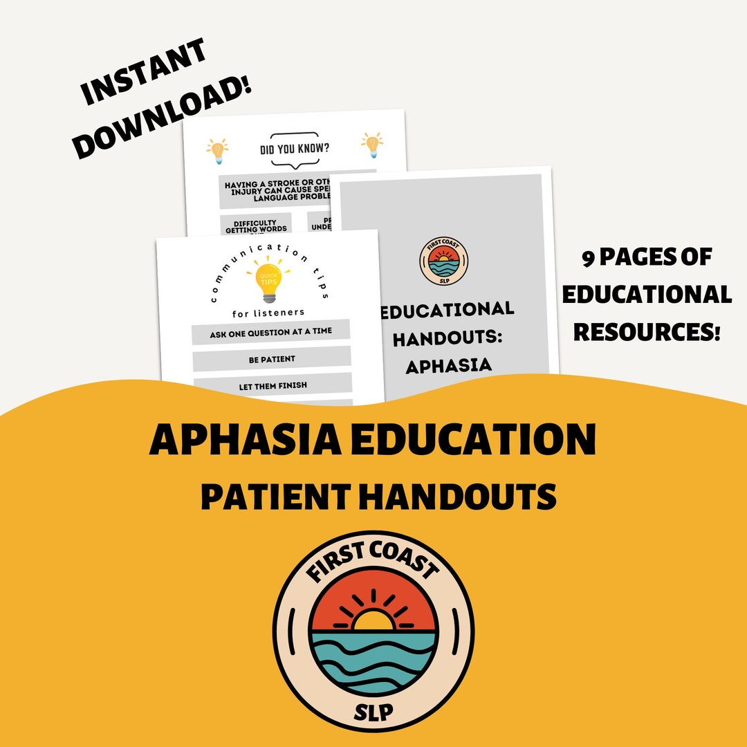 SLP Printable Resource for Patient Education and Communication Support ...