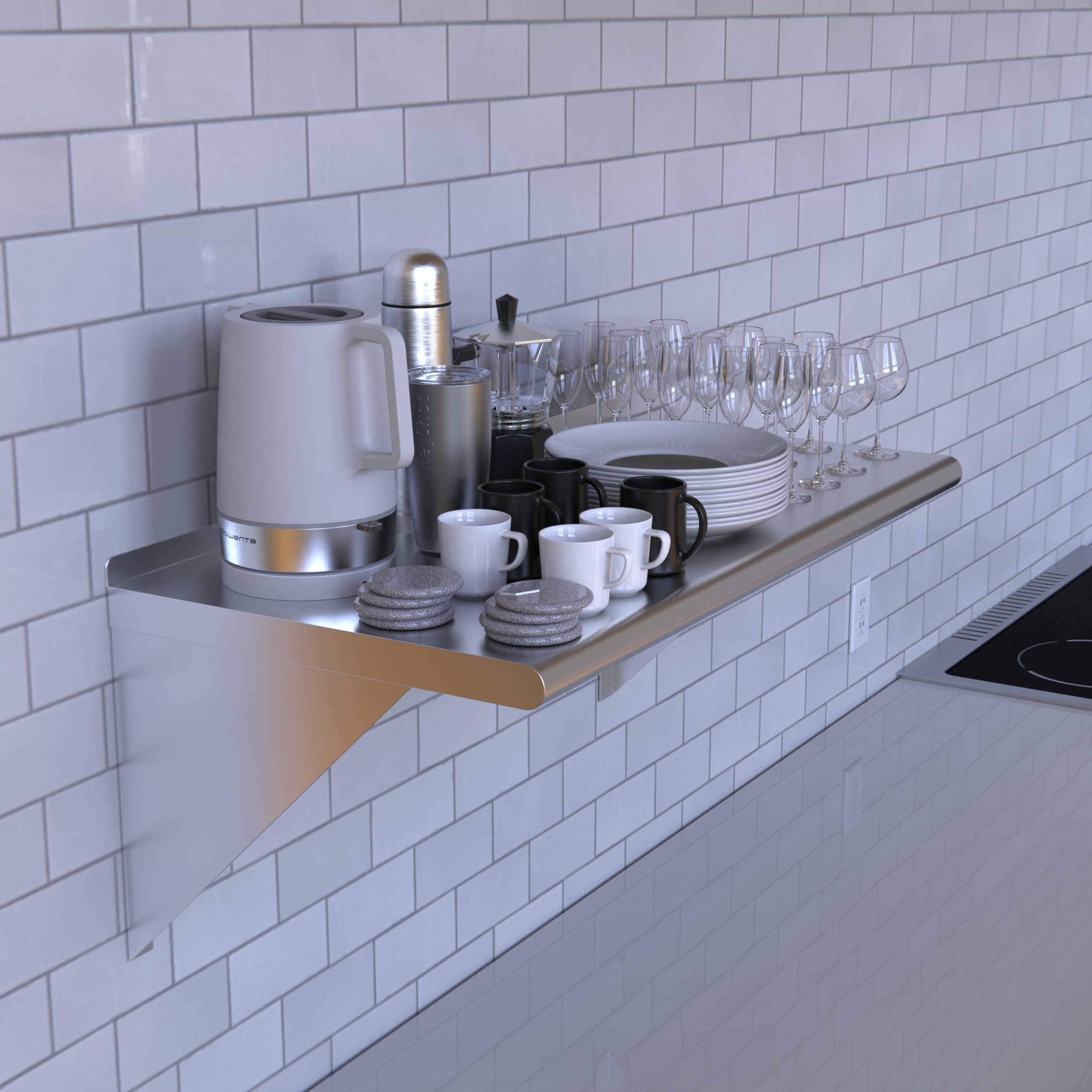 18 X 30 Stainless Steel Wall Mount Shelf - Etsy