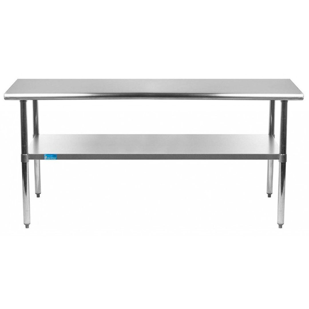 24 X 60 Stainless Steel Utility Table With Bottom Shelf Active - Etsy