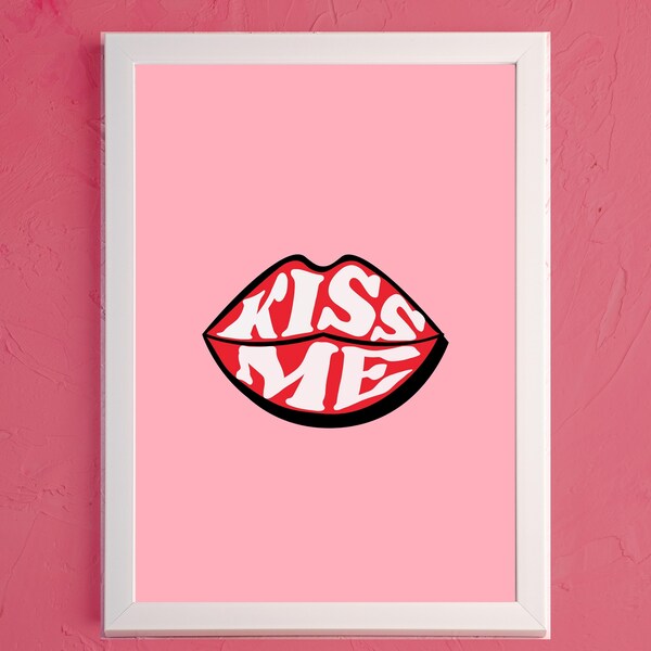 Kiss Me Print - Etsy