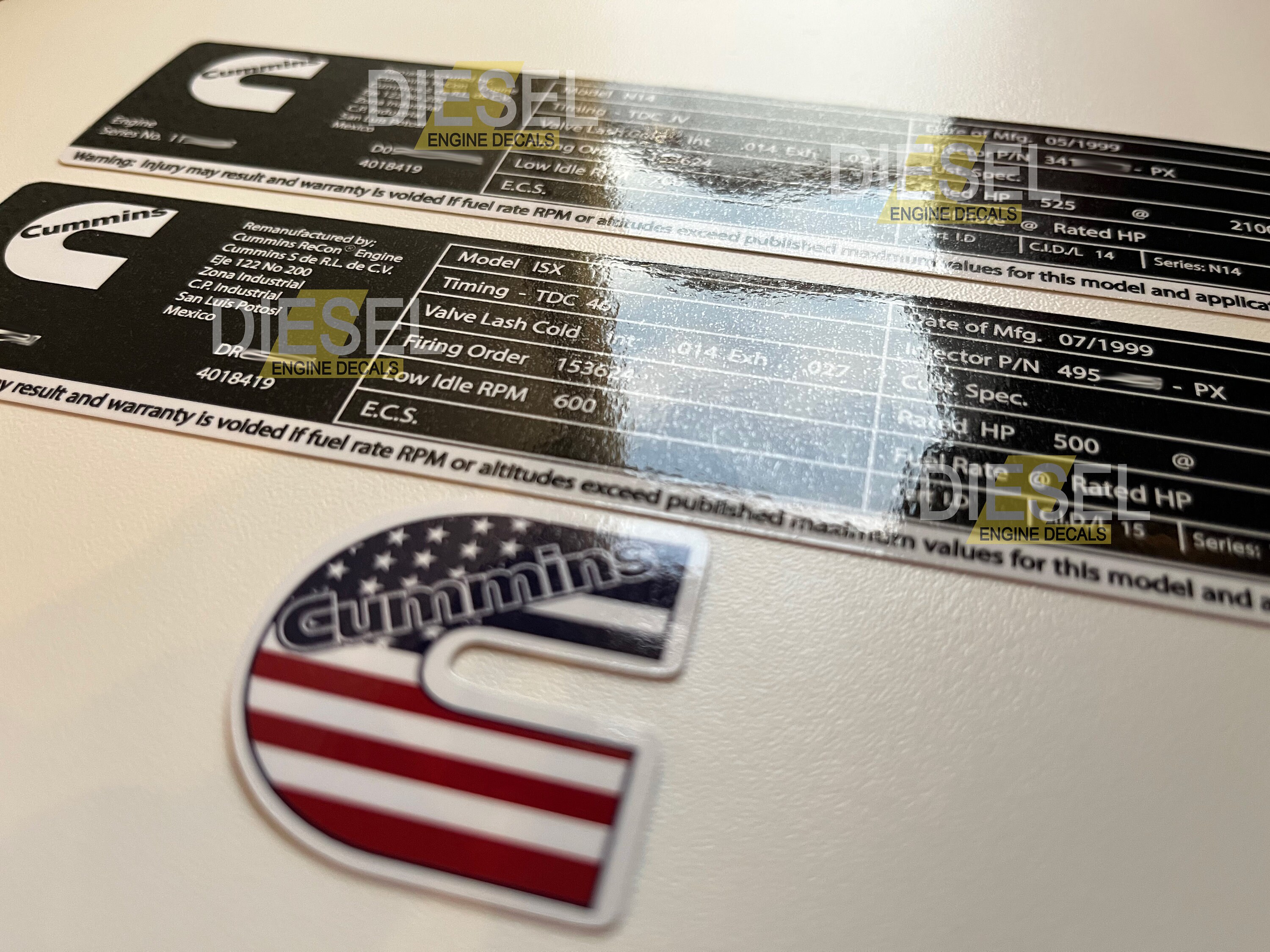 Cummins N14/ISX Engine Valve Cover Decal Sticker Set 1999 - Etsy