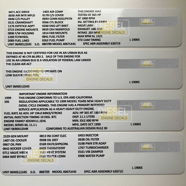 Detroit Diesel Decals - Etsy