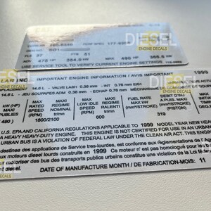 CAT C-15 6NZ 14.6L Diesel Engine Valve Cover Sticker Decal - Etsy