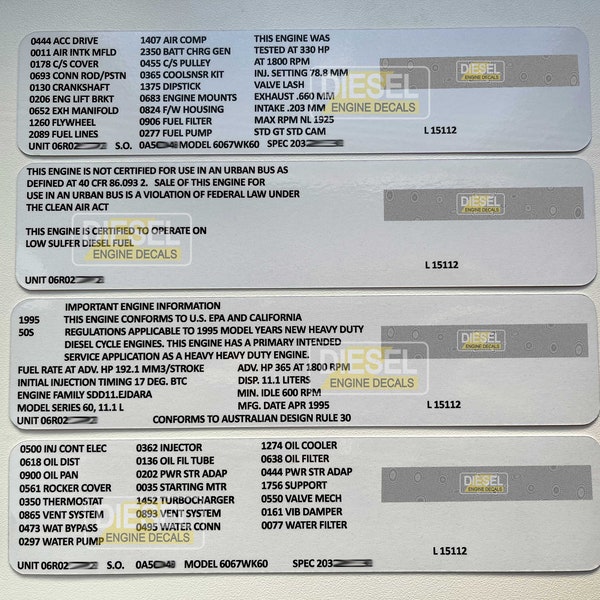 Detroit Diesel Sticker Decal - Etsy