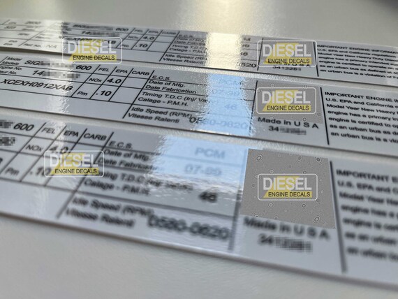 Cummins Warning Stickers