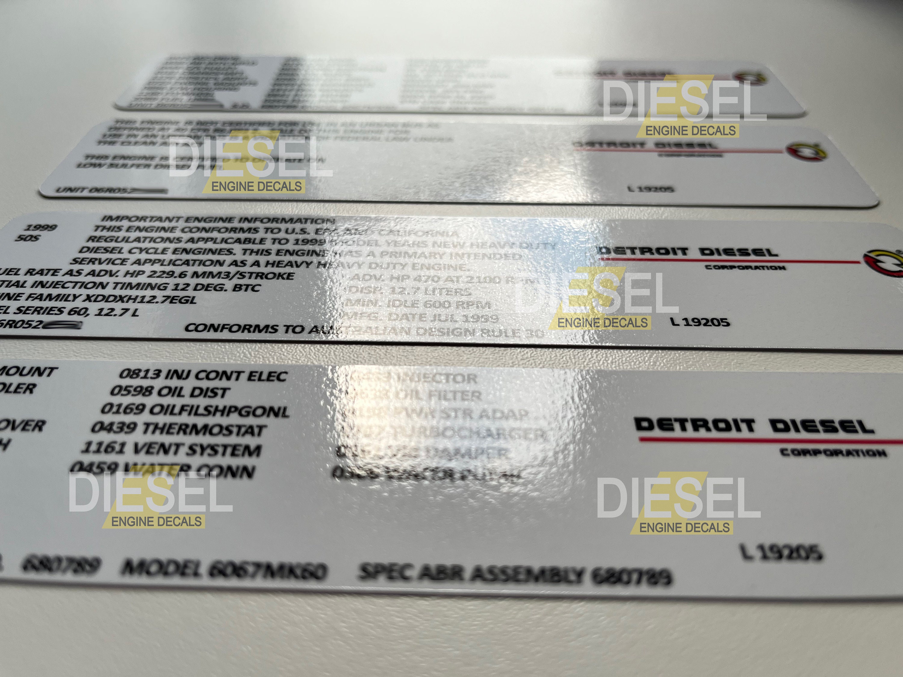 Detroit Diesel Series 60 12.7L Valve Cover Sticker Decal 1998 - Etsy