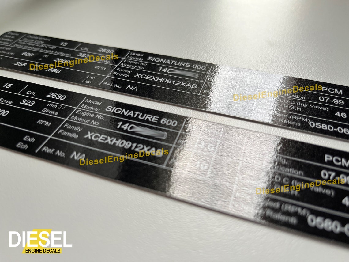 Cummins ISX Signature 600 Engine Valve Cover Decal Sticker Set - Etsy