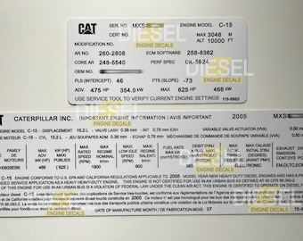 Cat C15 Decals - Etsy
